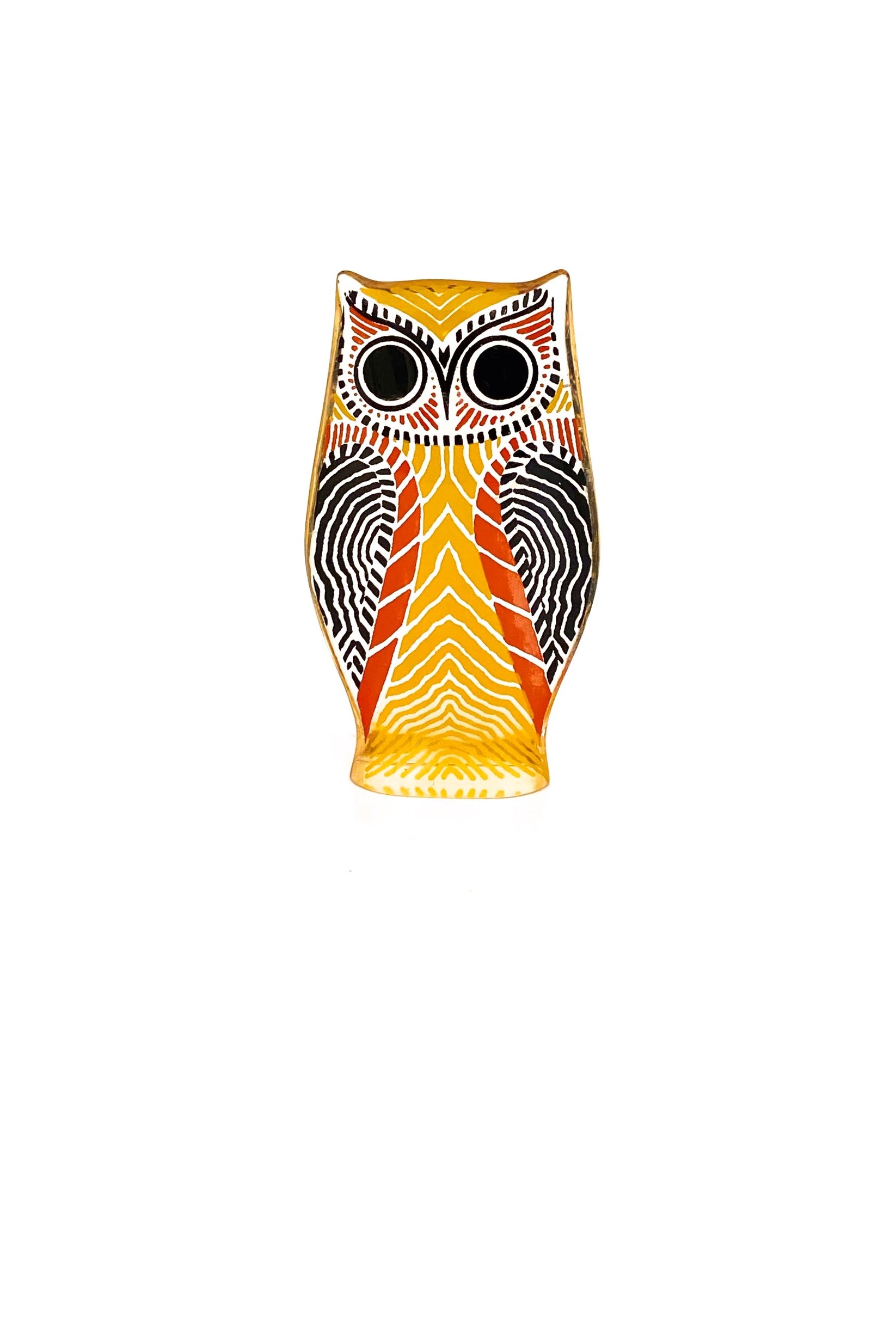 Abraham Palatnik red, yellow & black owl ~ scarce – Samantha Howard Vintage