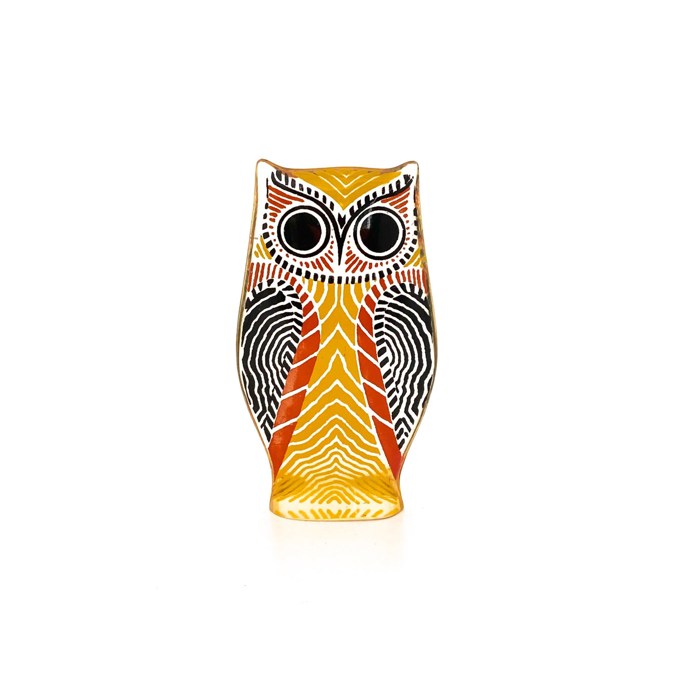 Abraham Palatnik red, yellow & black owl ~ scarce – Samantha Howard Vintage