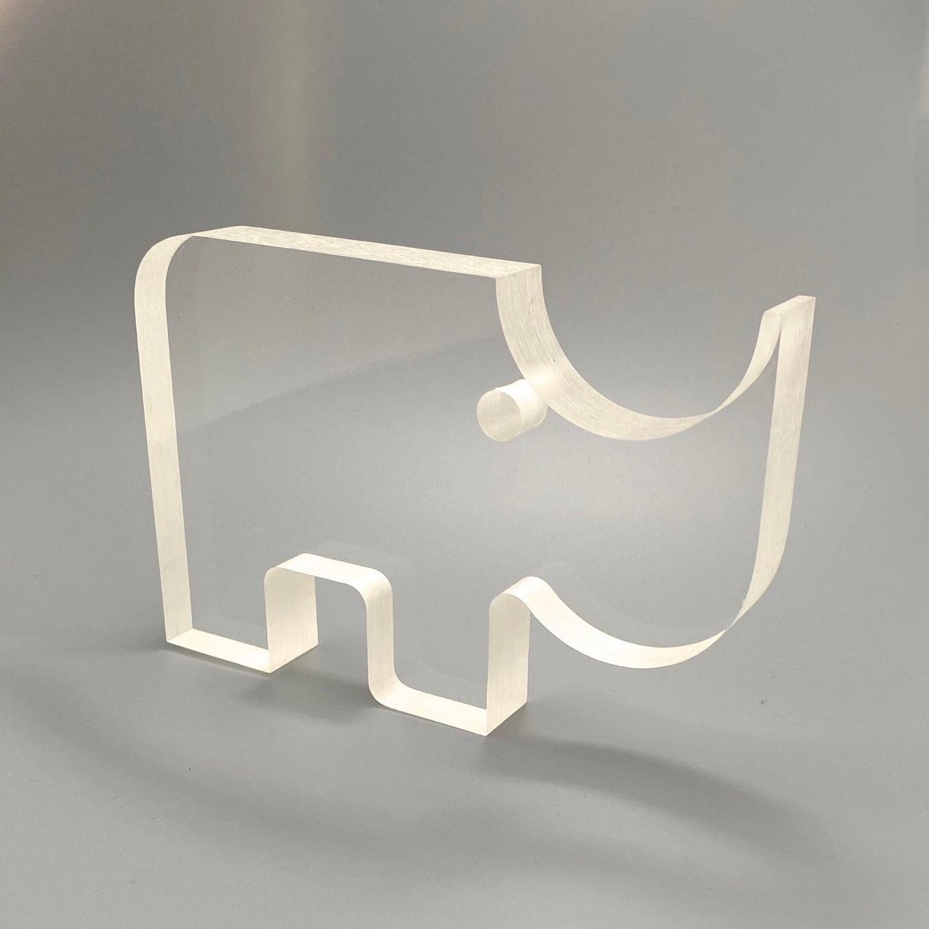 Guzzini large lucite rhino – Samantha Howard Vintage