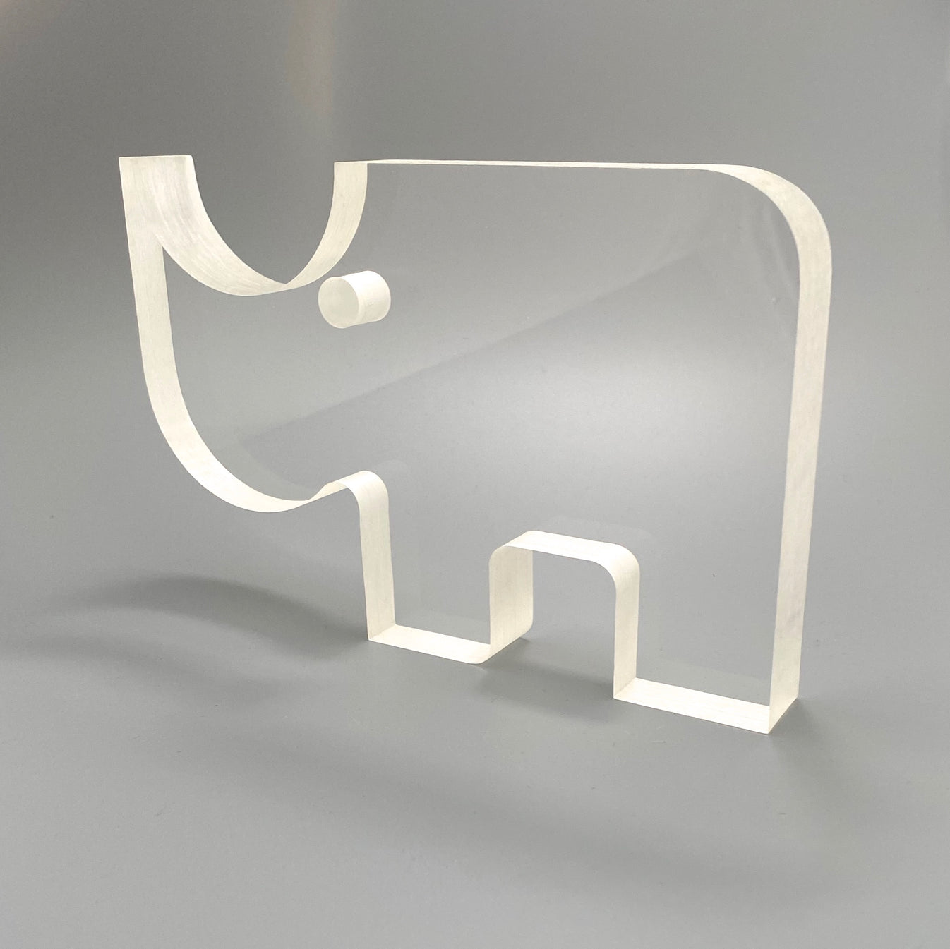 Guzzini large lucite rhino – Samantha Howard Vintage