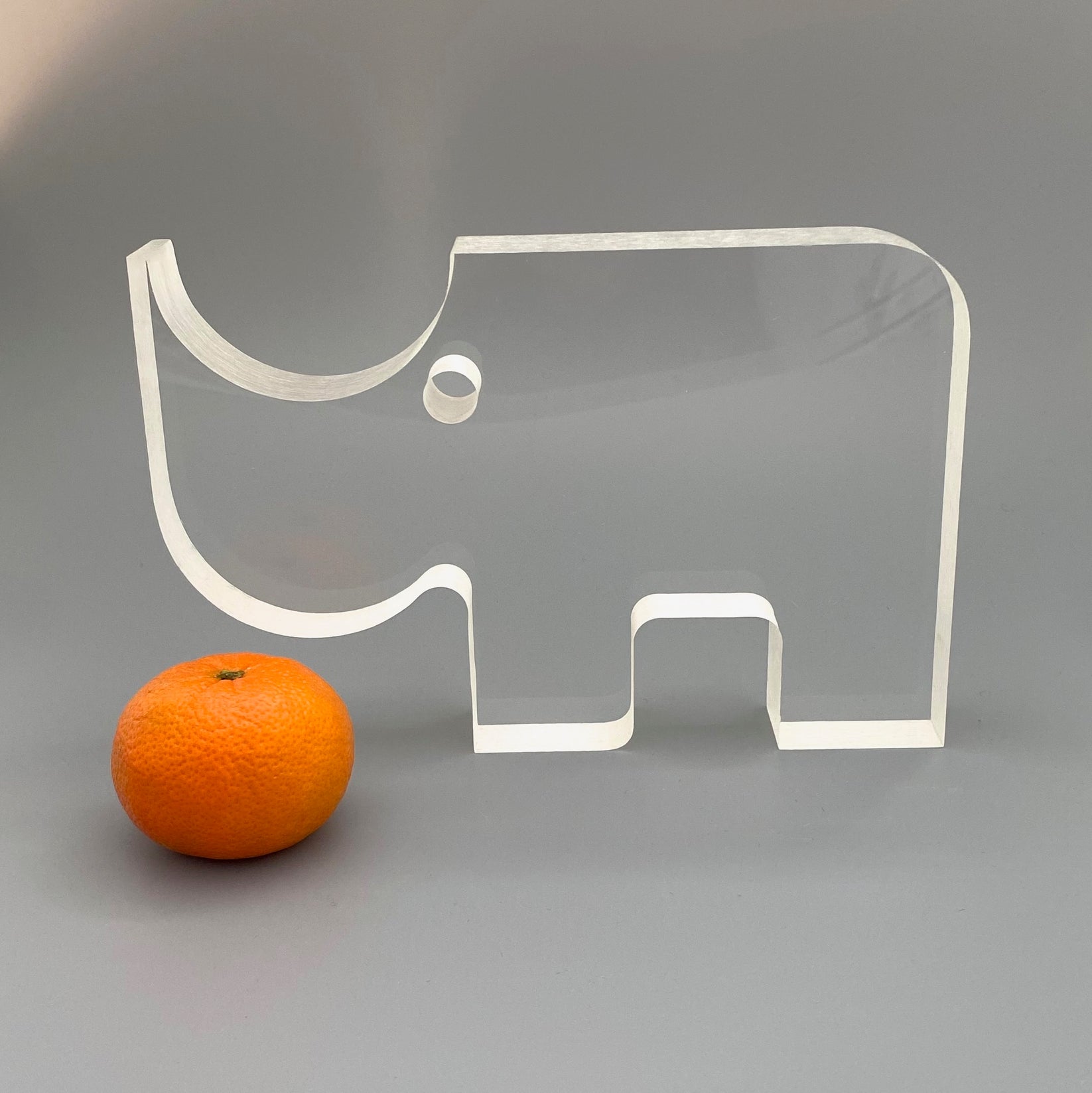 Guzzini large lucite rhino – Samantha Howard Vintage