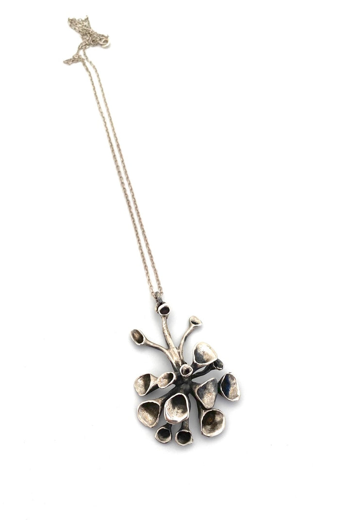 Hannu Ikonen silver 'reindeer moss' pendant necklace ~ original box ...