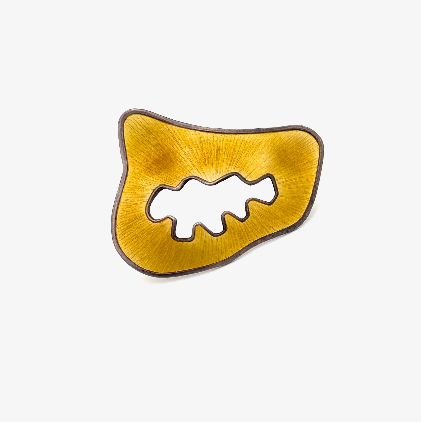 Knut Rasmussen large abstract yellow enamel brooch – Samantha Howard ...