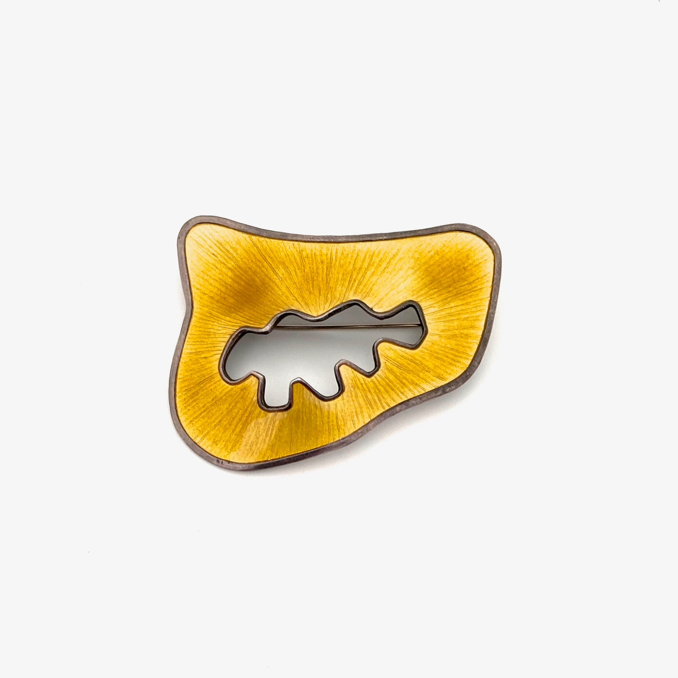 Knut Rasmussen large abstract yellow enamel brooch – Samantha Howard ...