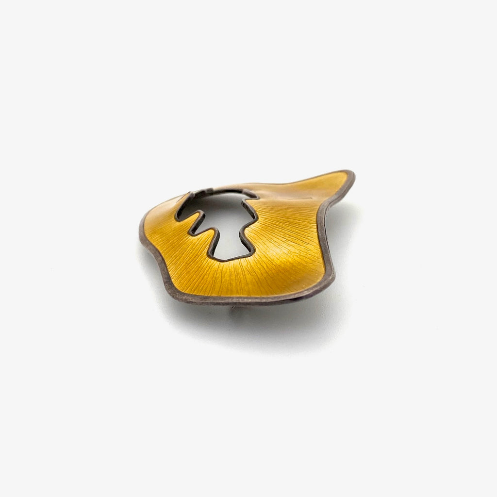 Knut Rasmussen large abstract yellow enamel brooch – Samantha Howard ...