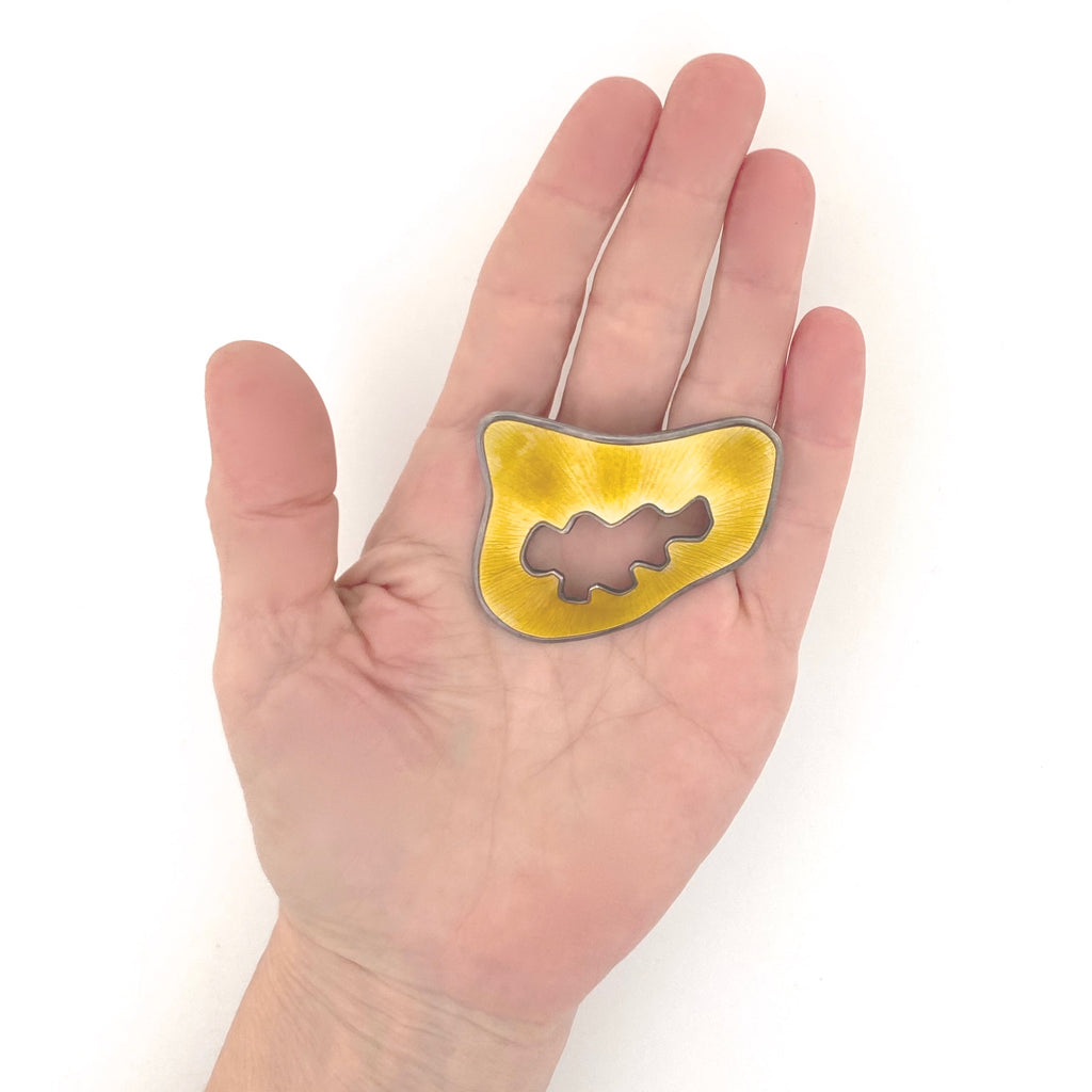 Knut Rasmussen large abstract yellow enamel brooch – Samantha Howard ...