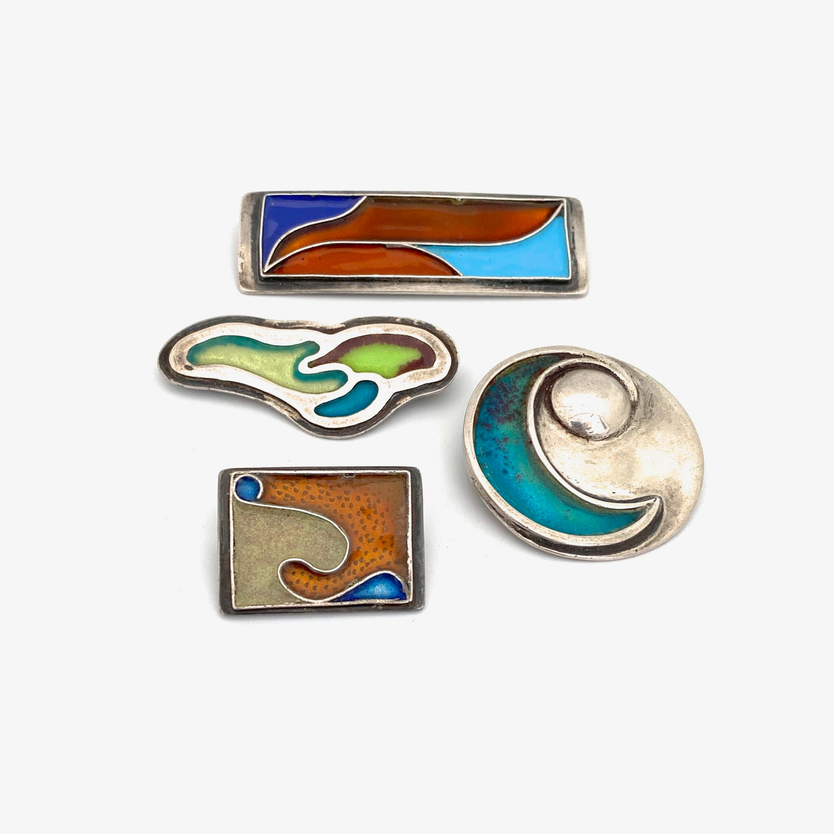 vintage silver & enamel Modernist brooch #3 – Samantha Howard Vintage