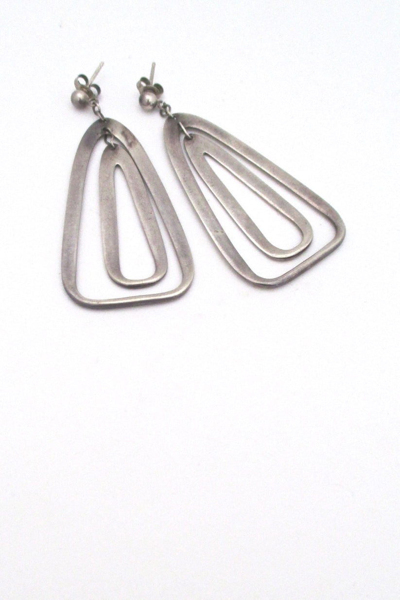 Darla Hesse kinetic silver double drop earrings – Samantha Howard Vintage