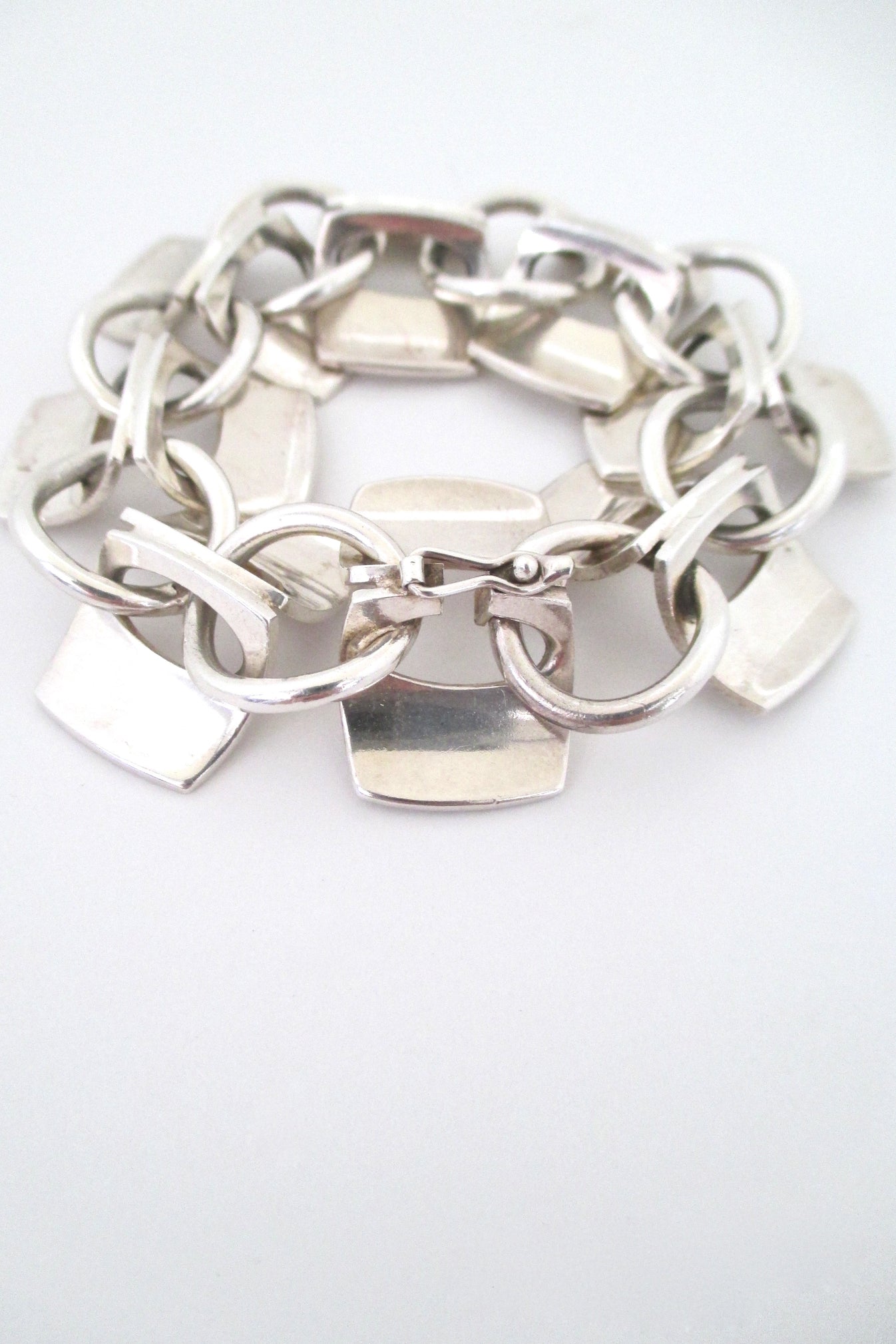 Alton heavy silver link bracelet - KE Palmberg 1972 – Samantha Howard ...