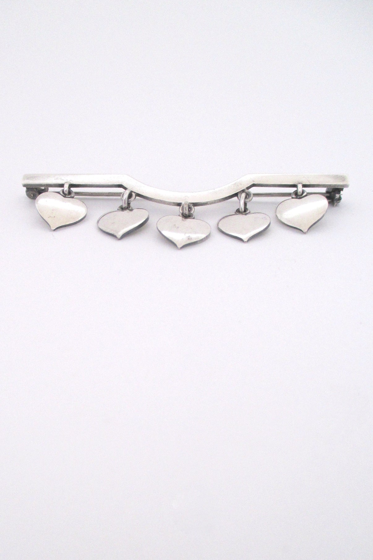 Hans Hansen large kinetic 'aligned hearts' brooch – Samantha Howard Vintage