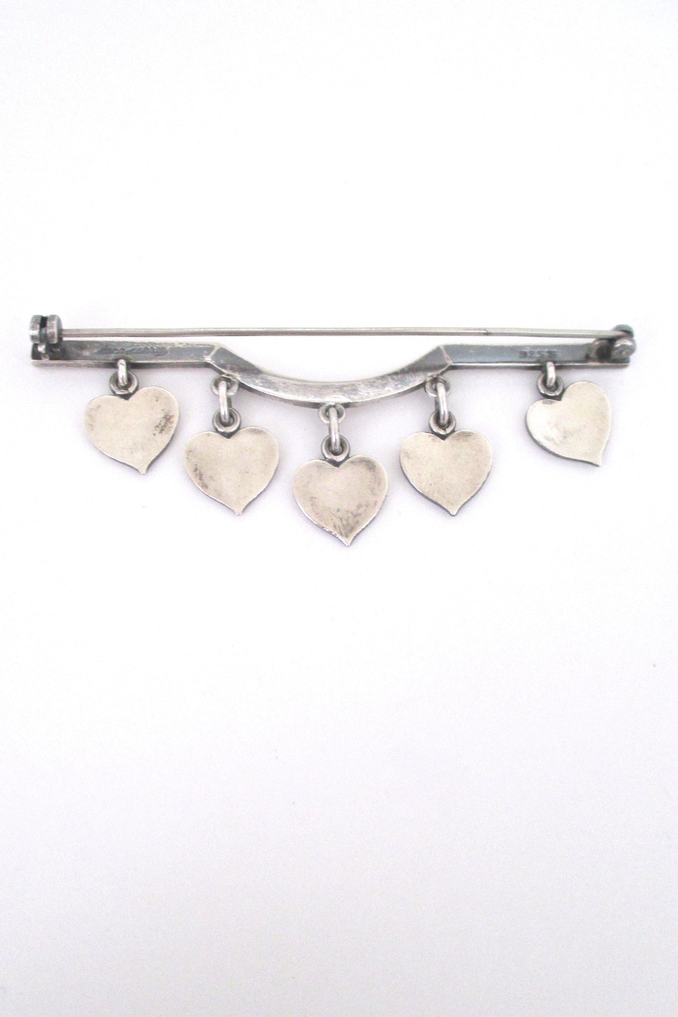 Hans Hansen large kinetic 'aligned hearts' brooch – Samantha Howard Vintage