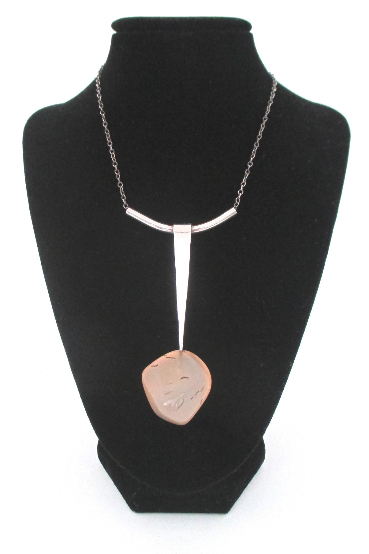 Erling Christoffersen for Plus Designs long stone pendant necklace ...