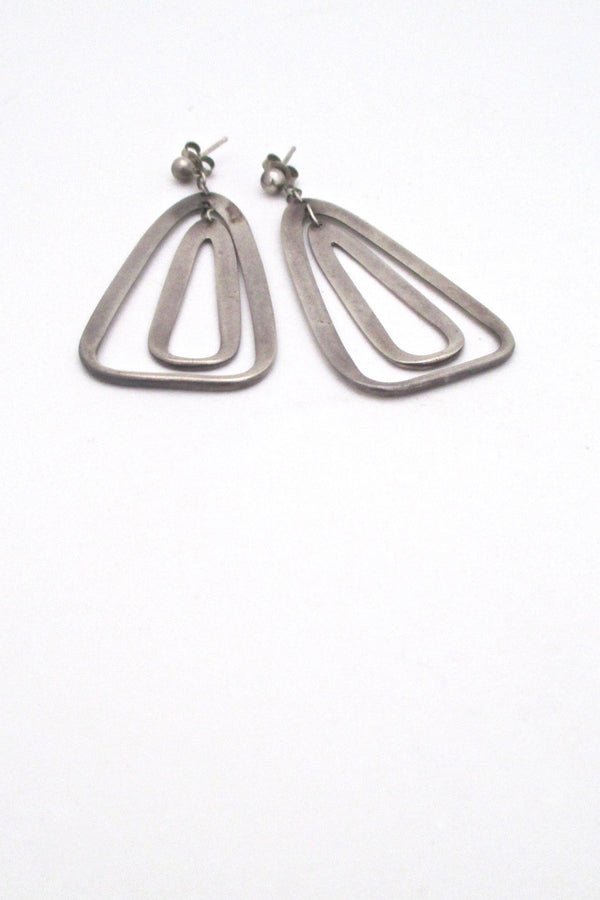 Darla Hesse kinetic silver double drop earrings – Samantha Howard Vintage