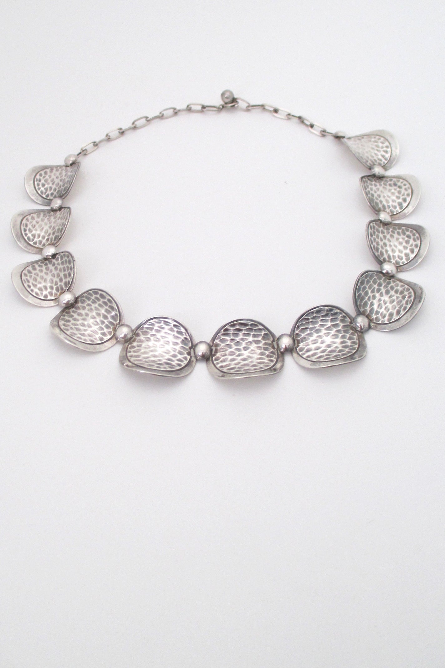 KE Palmberg for Alton textured silver curved link necklace - 1974 ...