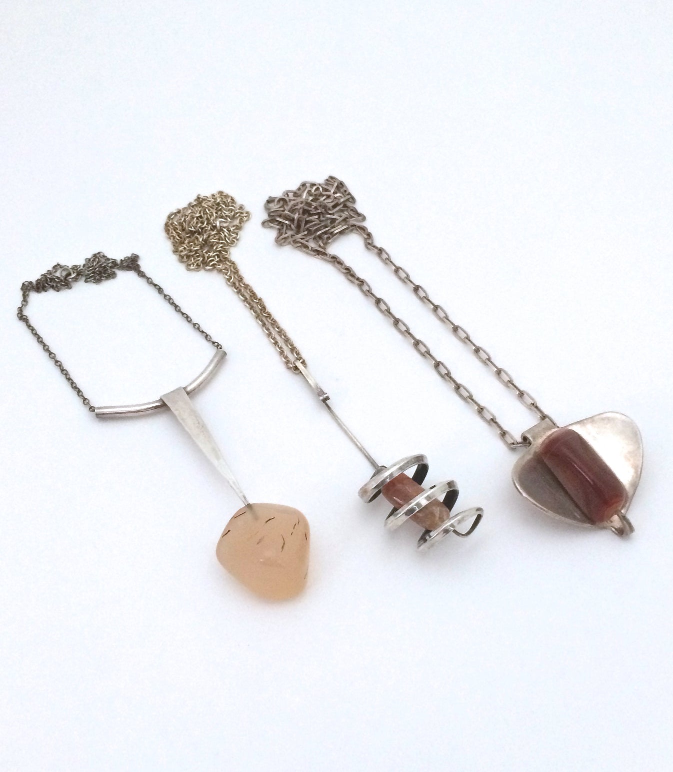 Erling Christoffersen for Plus Designs long stone pendant necklace ...